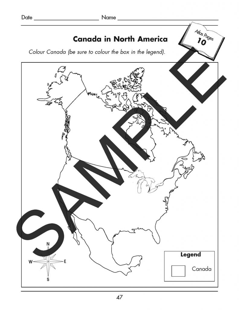 Canada in North America Activity Sheet (PDF) – Publishing + Design