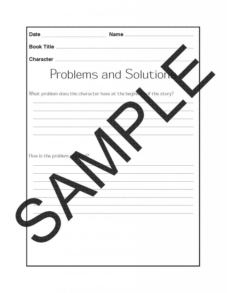 Problems and Solutions Worksheet (PDF) – Publishing + Design